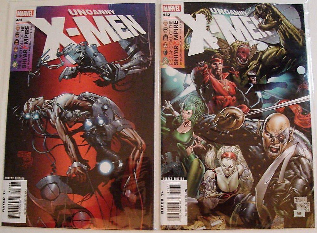 Uncanny X-Men 481, 482, 483, 484, 485, 486 Shi'Ar Empire Brubaker Tan ...